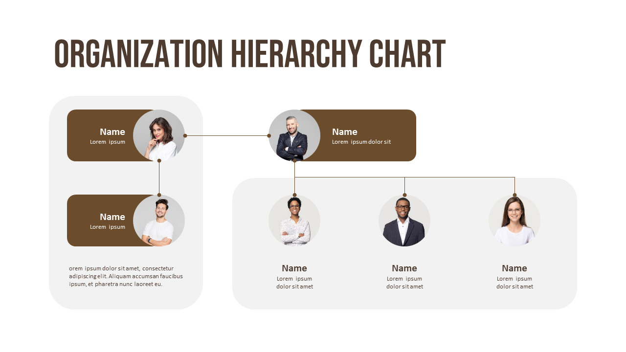 Organization Hierachy Chart Single Deck|Slides