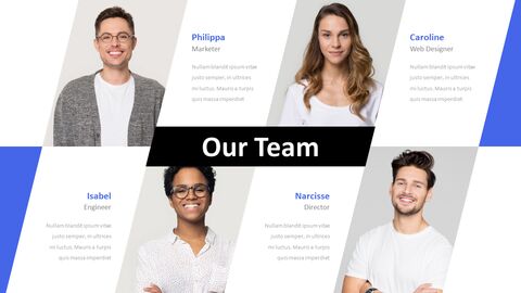 Our Team Presentation Deck Template Layout|Single Slides