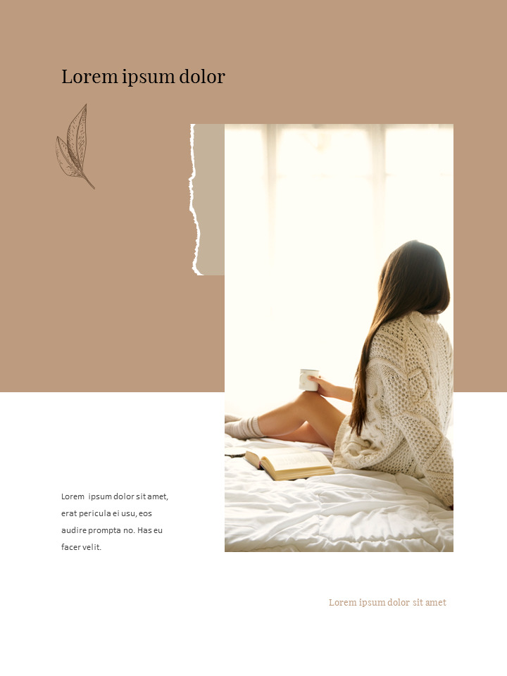 Cozy Winter Mood Vertical Layout PPT Design