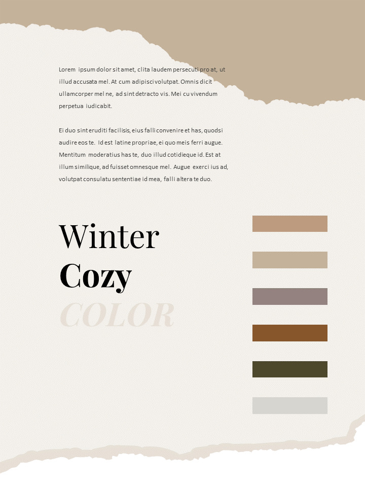 Cozy Winter Mood Vertical Layout PPT Design