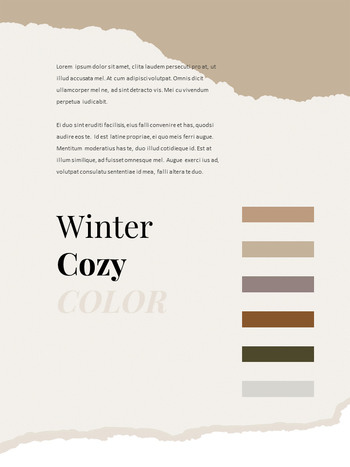 Cozy Winter Atmosphere Vertical Layout PowerPoint Template