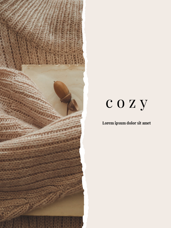 Cozy Winter Mood Vertical Layout PPT Design