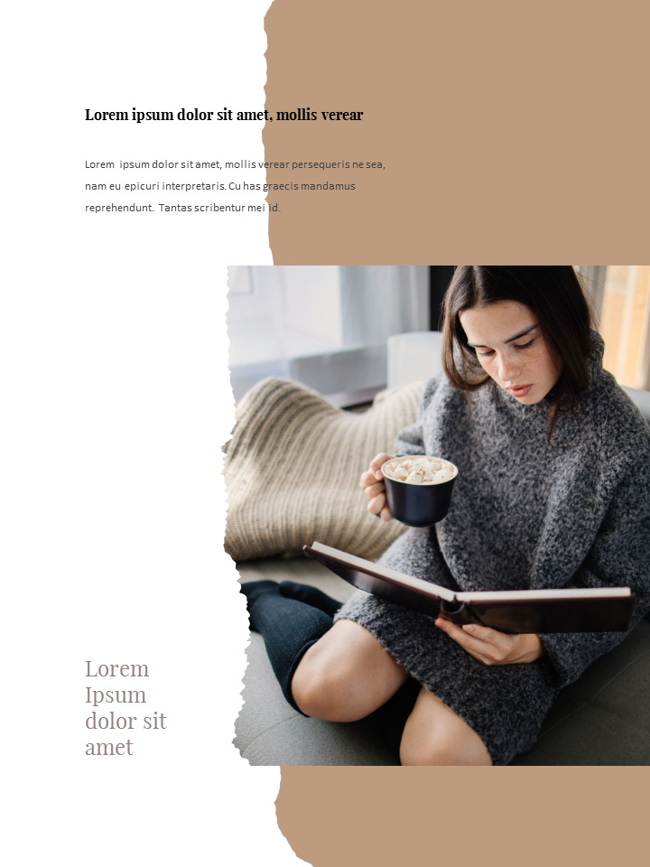 Cozy Winter Mood Vertical Layout PPT Design