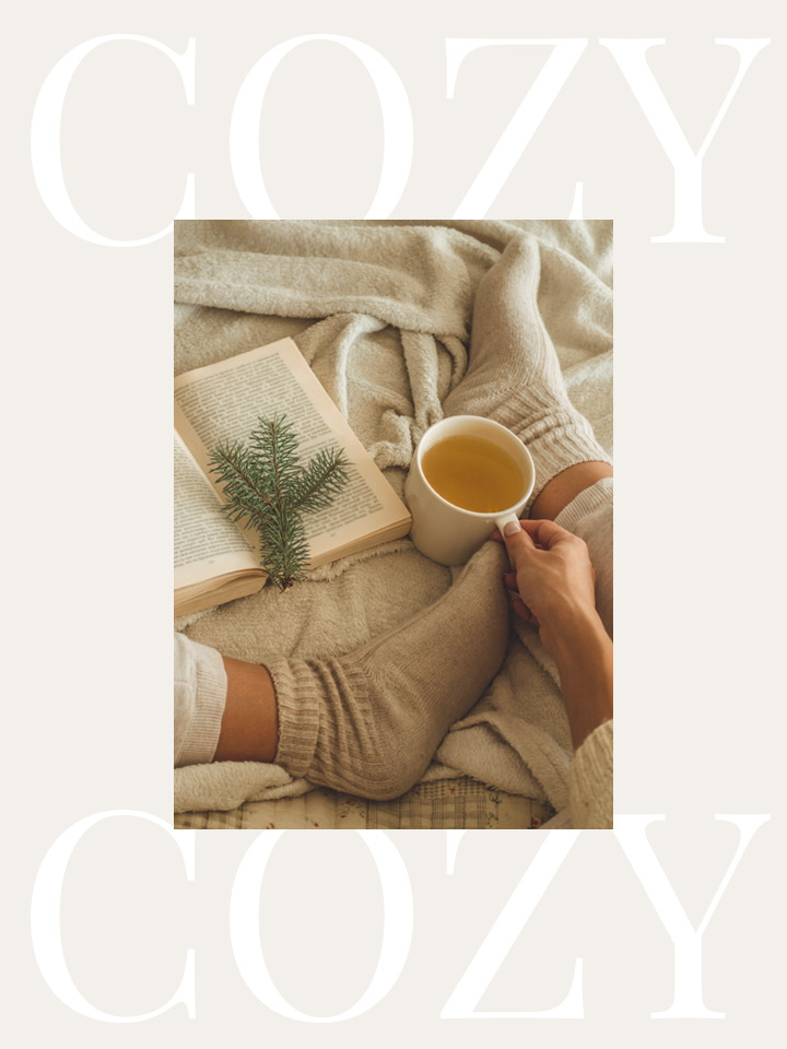 Cozy Winter Mood Vertical Layout PPT Design