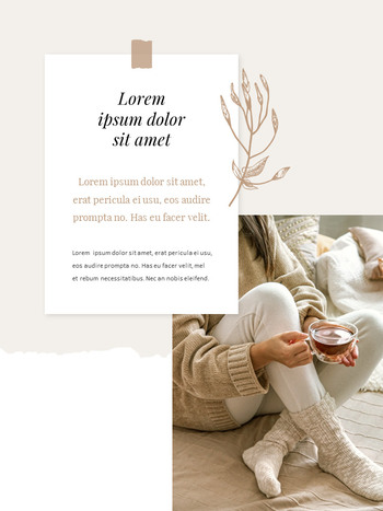 Cozy Winter Mood Vertical Layout PPT Design