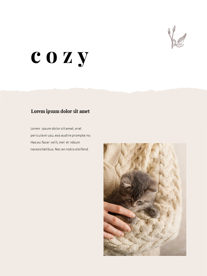 Cozy Winter Mood Vertical Layout PPT Design