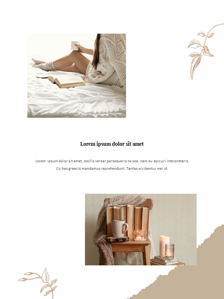 Cozy Winter Mood Vertical Layout PPT Design