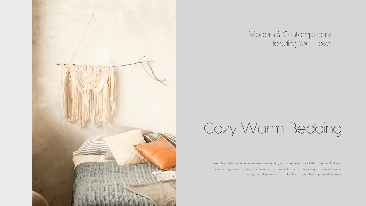 Modern Bedding Business PPT|Construction|Templates