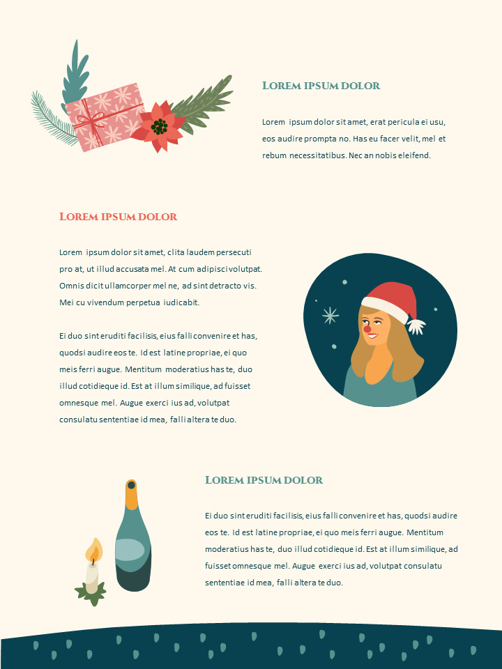 Christmas Illustration Vertical Design Interactive Google Slides