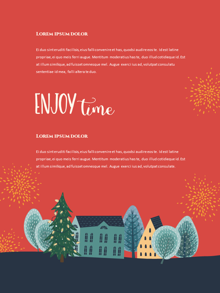 Christmas Illustration Vertical Design Interactive Google Slides