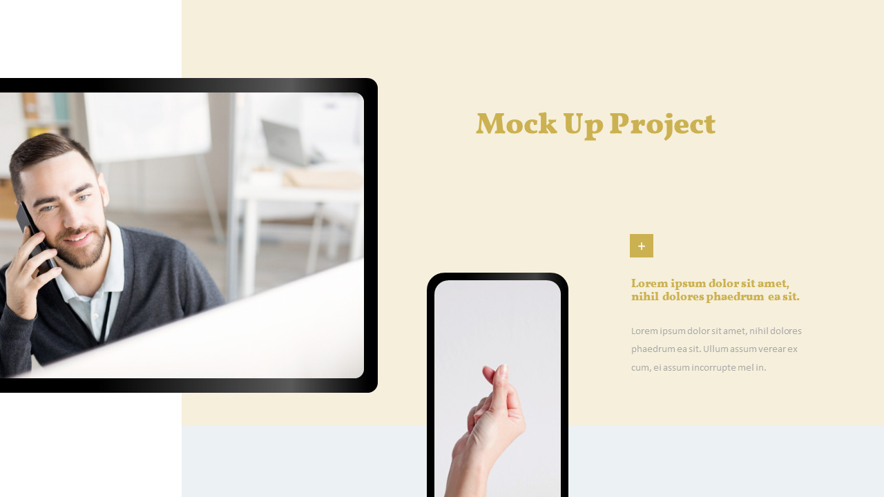 Mock Up Project Single Page|Product, Services|Slides