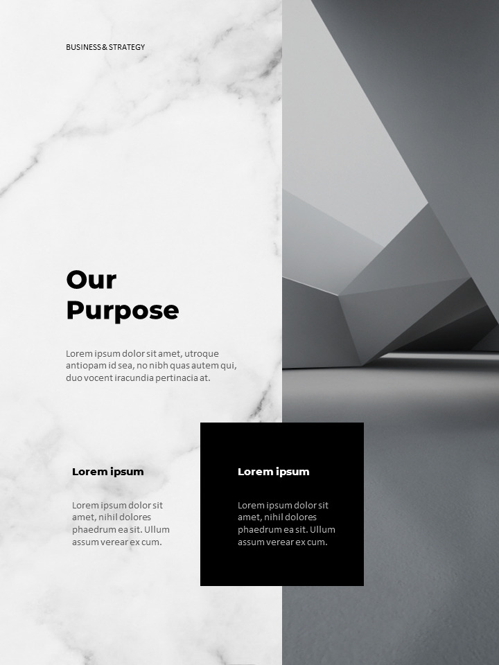 Marble Background Design Annual Report Templates for PowerPoint