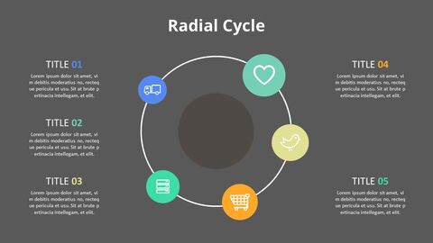 5 Stages?Radial Cycle List Animation Presentation|Diagram