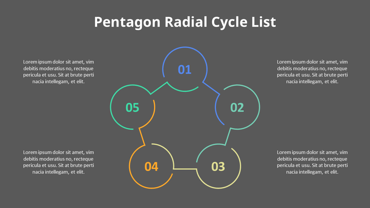 5 Stages?Radial Cycle List Animation Presentation|Diagram