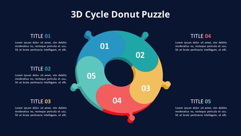 5 Steps Cycle Diagram powerpoint animation template