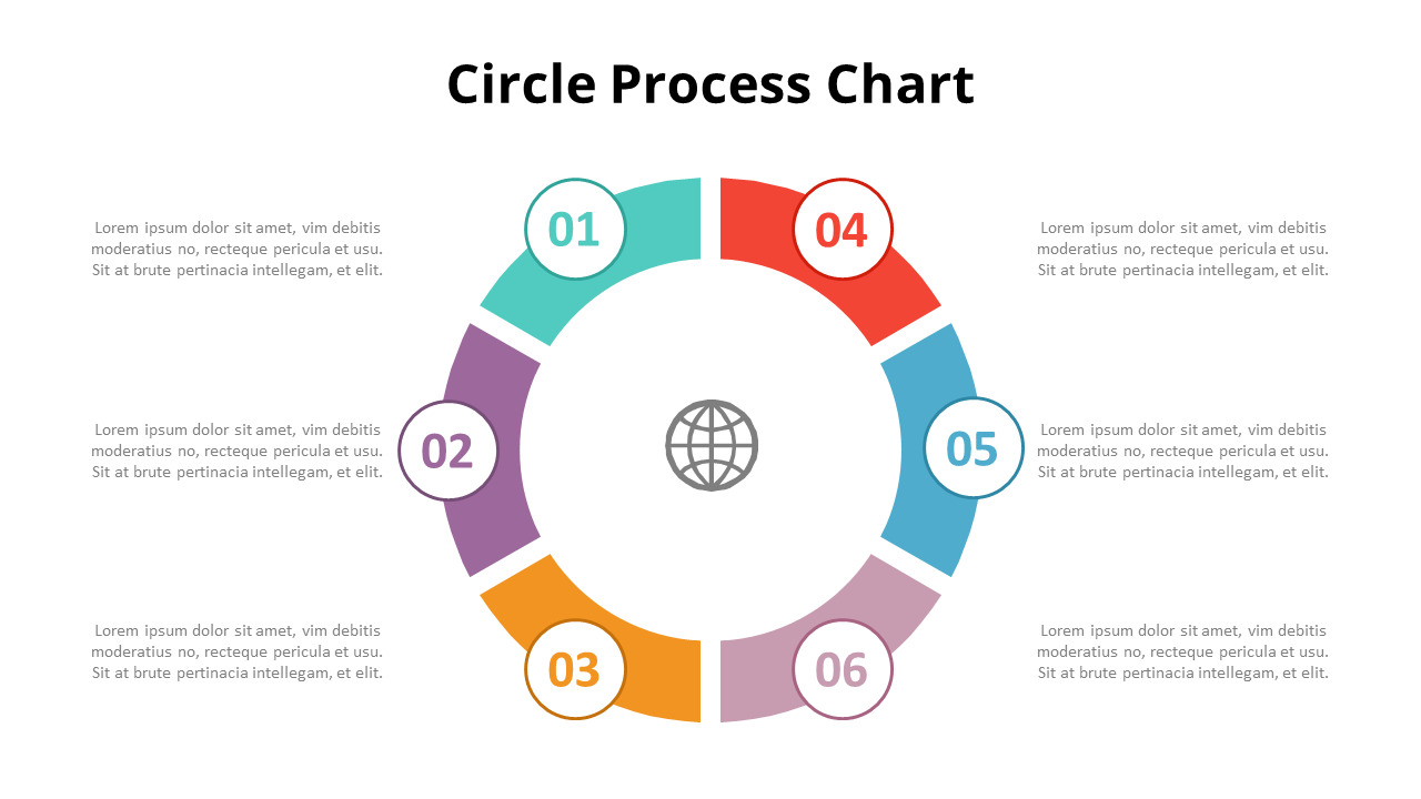 6 Steps Radial Cycle Animated Slides in PowerPoint|Diagram