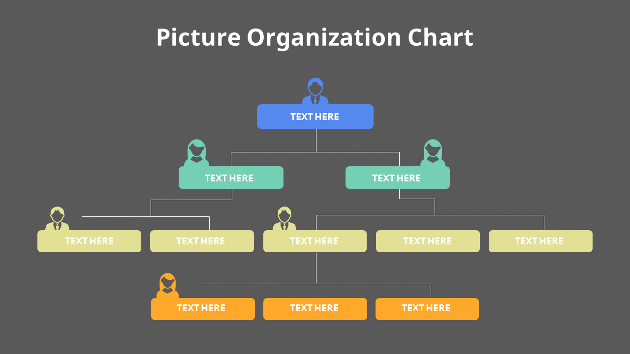 Animated Templates - Icon Hierarchy Chart|Diagram