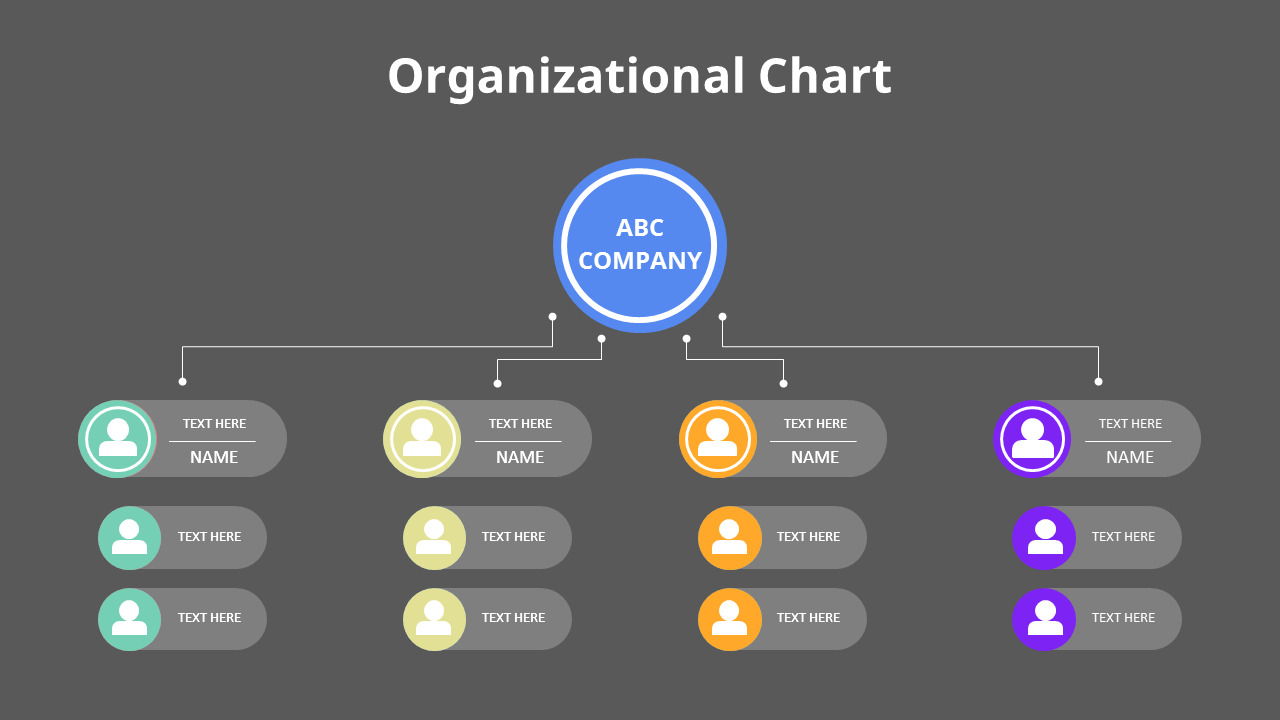 Animated Templates - Icon Hierarchy Chart|Diagram