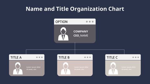Icon Organization Chart Animated Slides|Hierarchy|Diagram