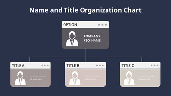 Icon Organization Chart Animated Slides|Hierarchy|Diagram