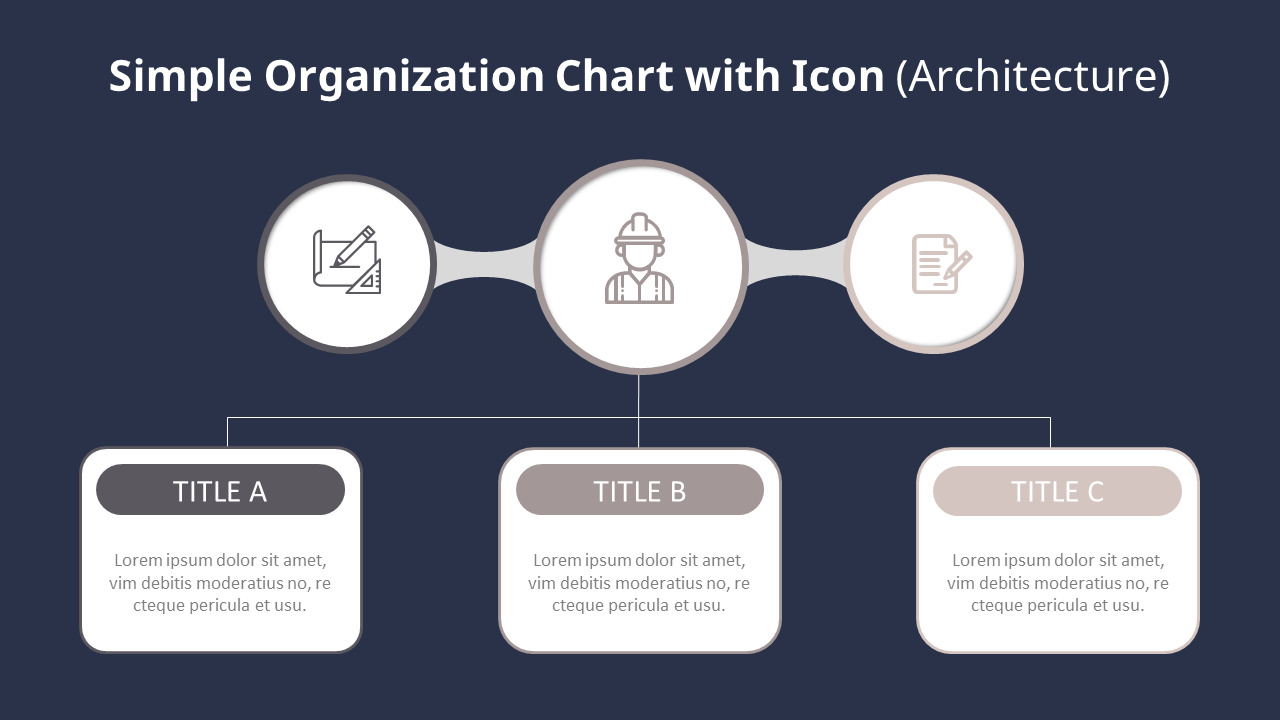 Icon Organization Chart Animated Slides|Hierarchy|Diagram