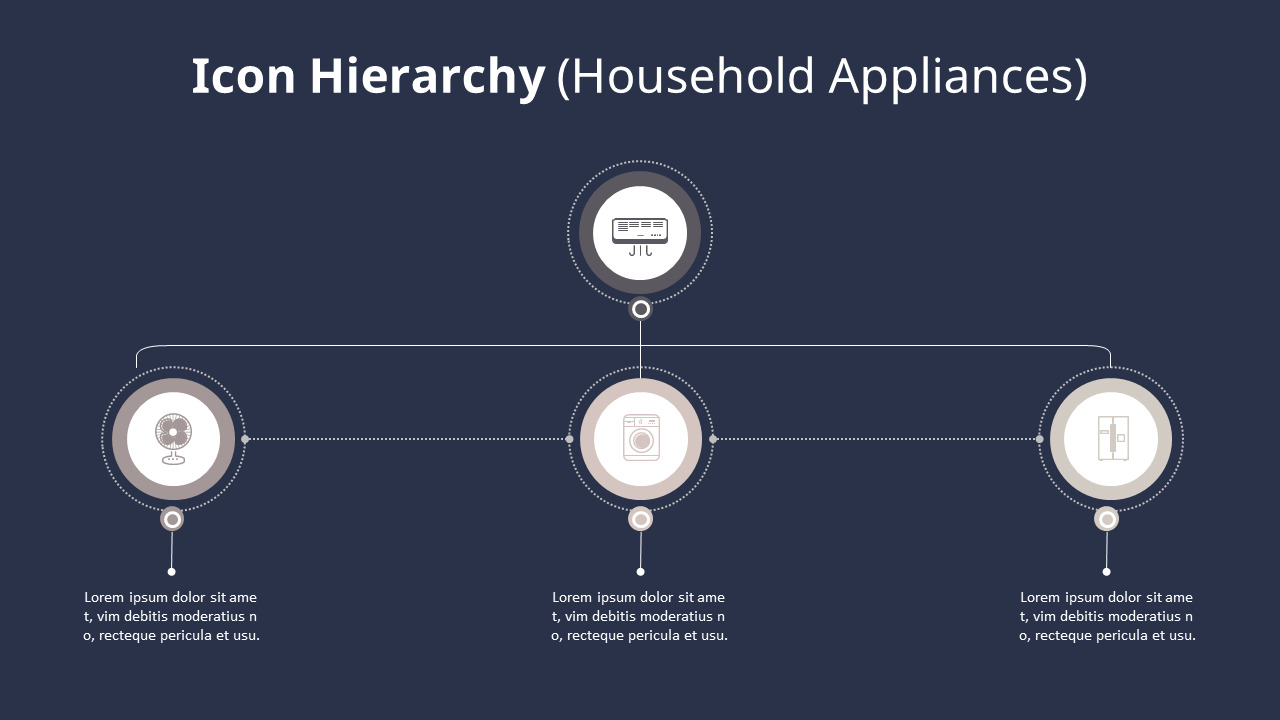 Icon Organization Chart Animated Slides|Hierarchy|Diagram