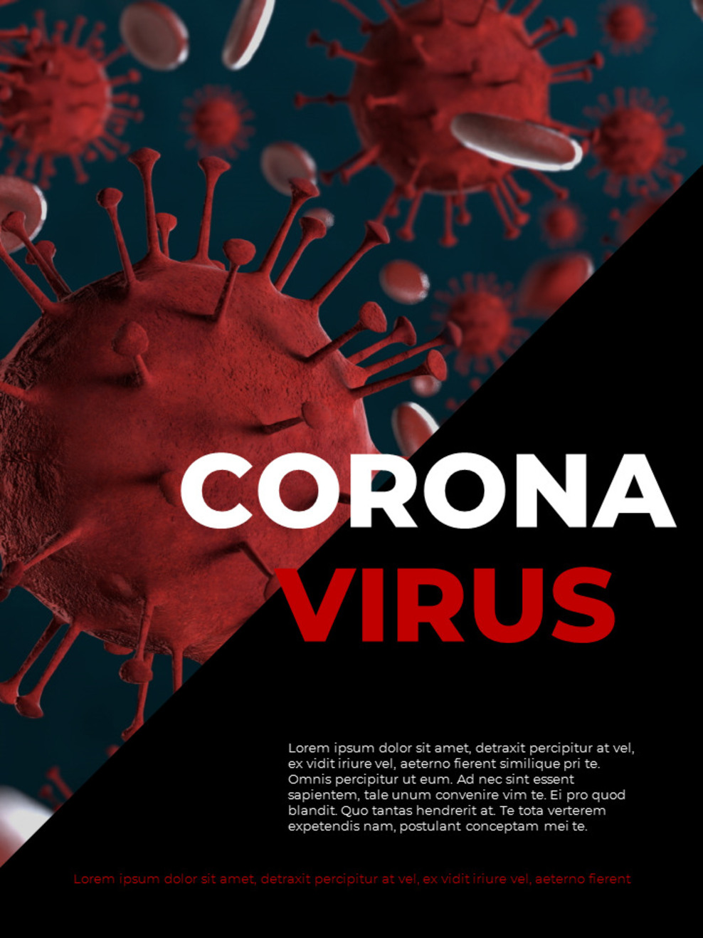 Virus Pandemic Poster Layout Template Google PowerPoint Presentation