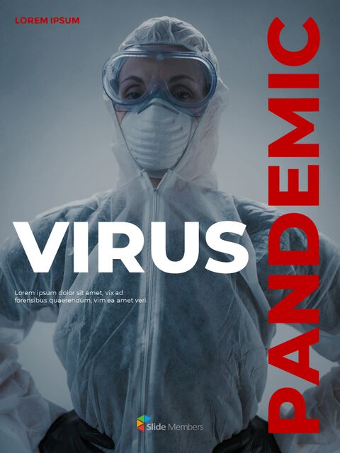 Virus Pandemic Poster Layout Template Simple Templates Design