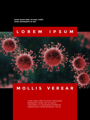Virus Pandemic Poster Layout Template Simple Templates Design
