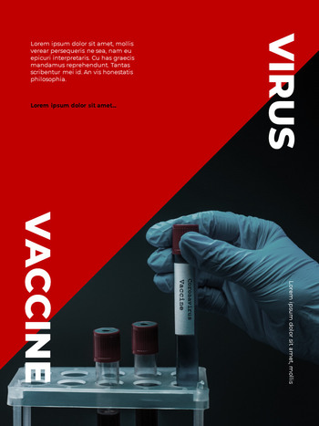 Virus Pandemic Poster Layout Template Simple Templates Design