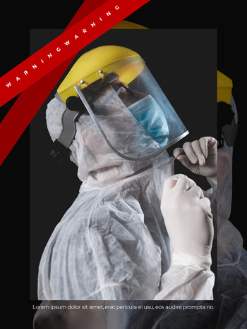 Virus Pandemic Poster Layout Template Simple Templates Design