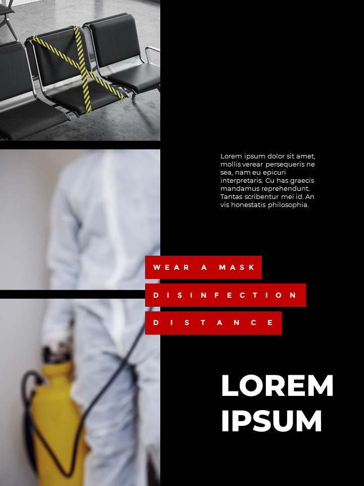 Virus Pandemic Poster Layout Template Simple Templates Design