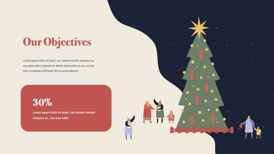 Christmas Fair Design Pitch Deck Theme Keynote Design