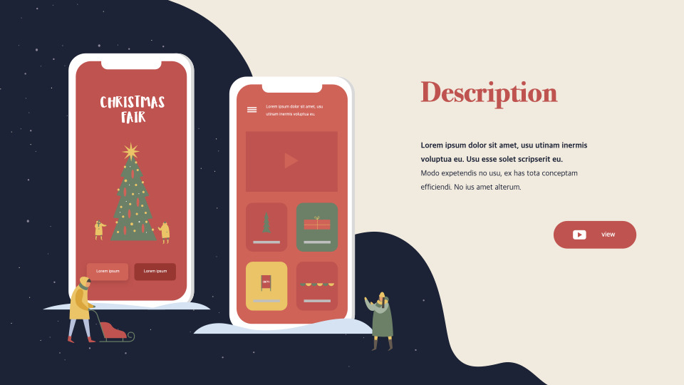 Christmas Fair Design Pitch Deck Theme Keynote Design