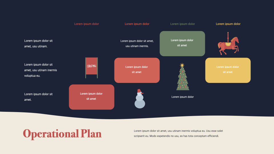 Christmas Fair Design Pitch Deck Theme Keynote Design
