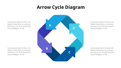 Diversi modelli di PowerPoint animati a tema diagramma ciclo freccia