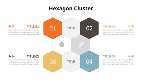 Hexagon Cluster?Diagram powerpoint animation template|Cycle
