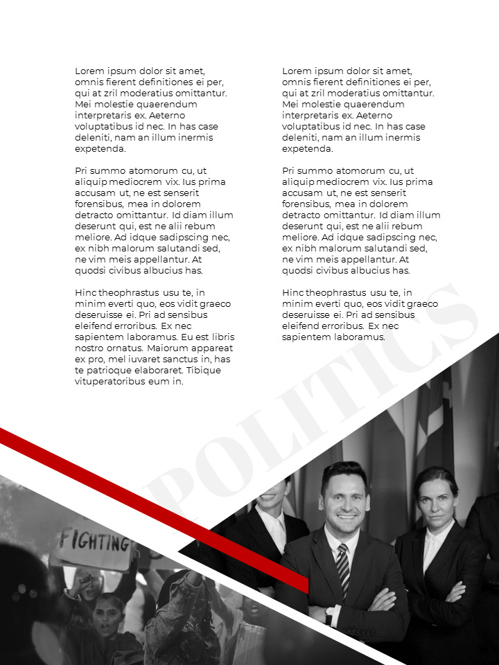 Politics Headline Magazine Style Layout PPT Backgrounds