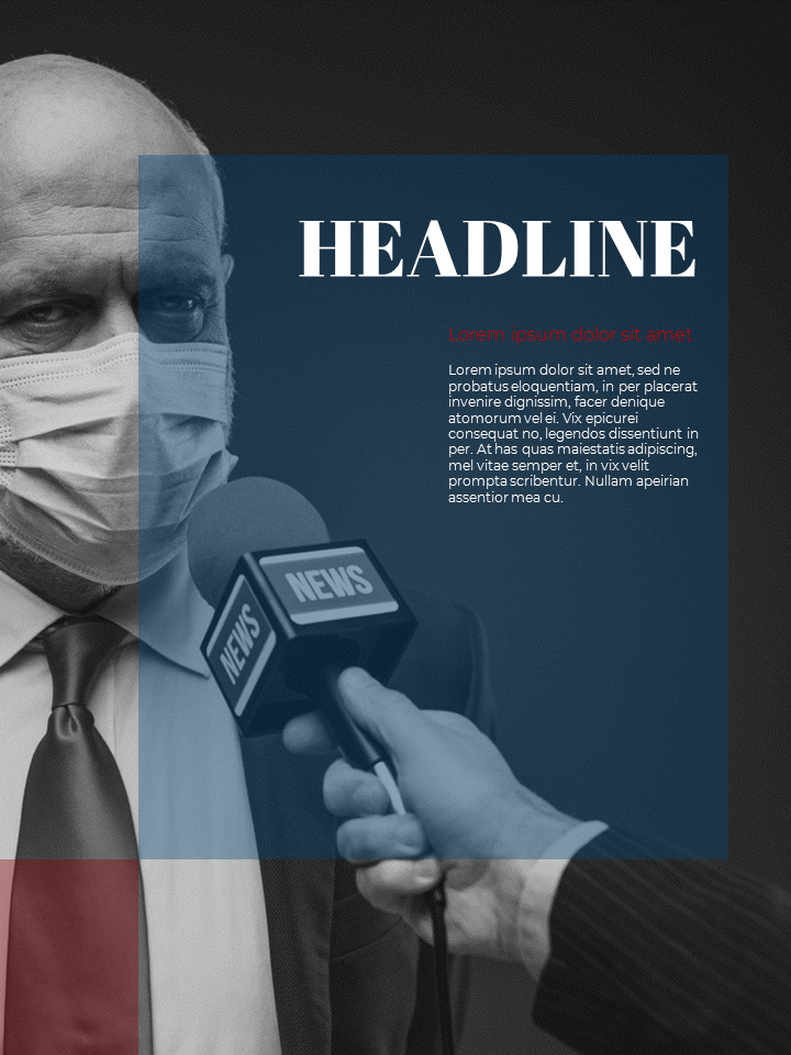 Politics Headline Magazine Style Layout PPT Backgrounds