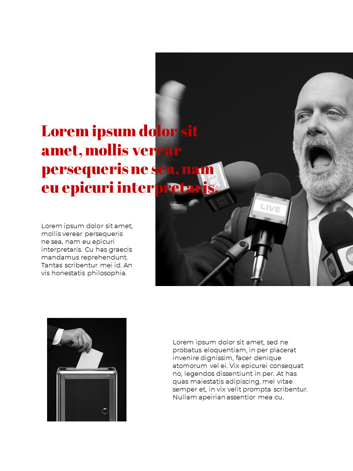 Politics Headline Magazine Style Layout PPT Backgrounds