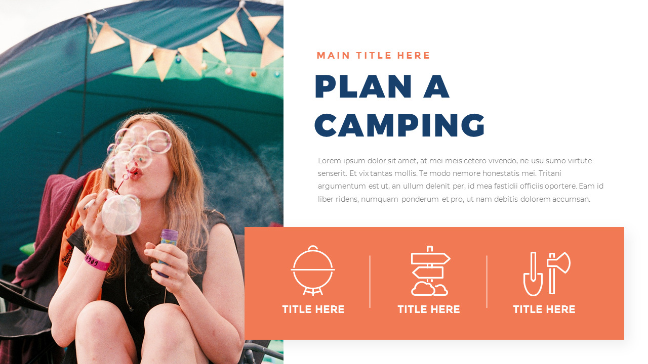 Camping creating PowerPoint Presentations|Lifestyle|Templates