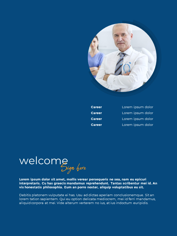 Medical Scientific Research Annual Report presentation slide design