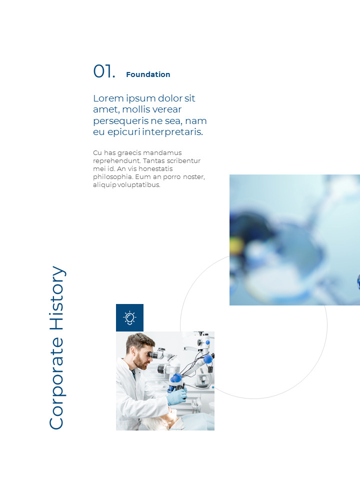 Medical Scientific Research Annual Report presentation slide design