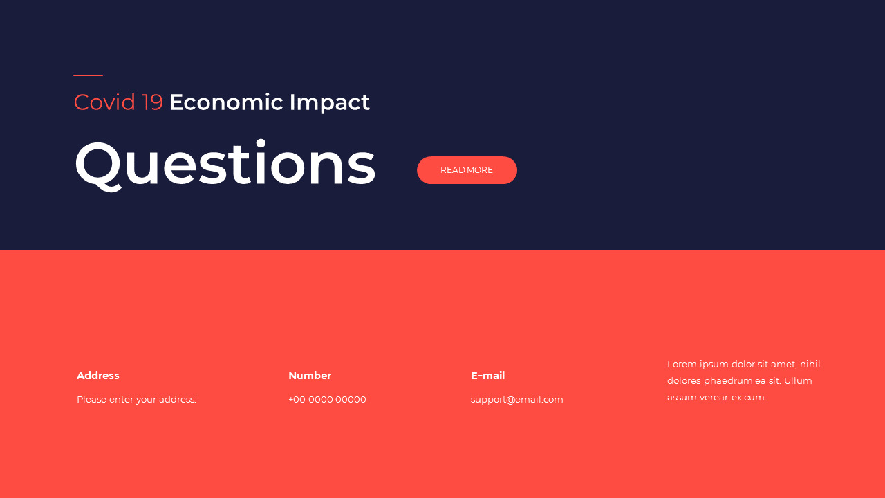 Questions Template|Contact Us|Single Slides