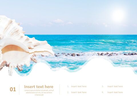 Free Powerpoint Template - Conch and Starfish