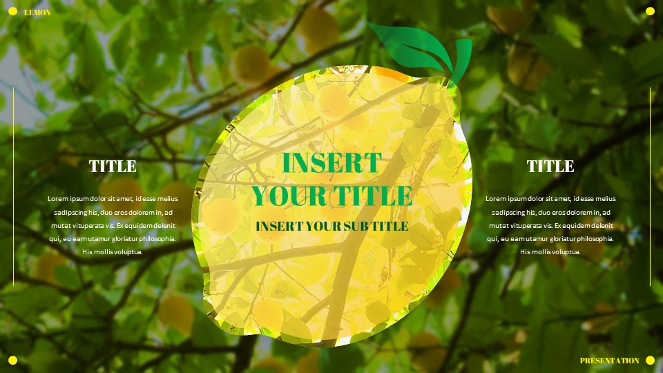 Lemon Presentation Google Slides Templates