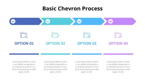 3 Steps Chevron Process Diagram