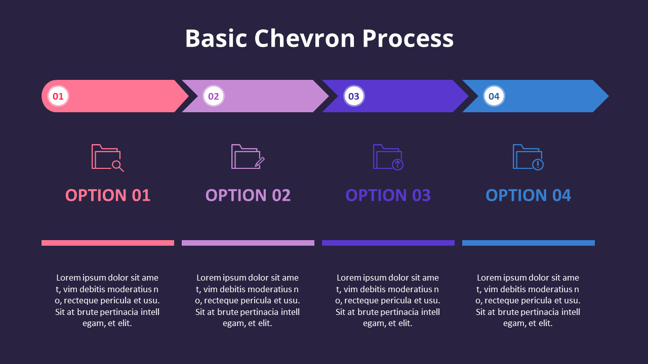 Steps Chevron Process Diagram
