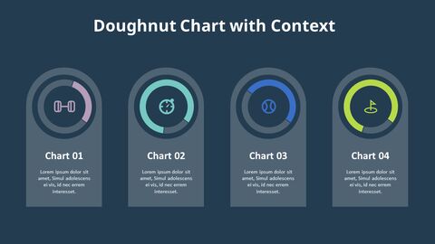 Four Donut Chart Process|Doughnut