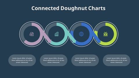 Four Donut Chart Process|Doughnut